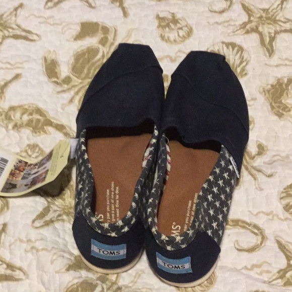 Toms | Shoes | Toms Classics Navy Blue With Stars | Poshmark